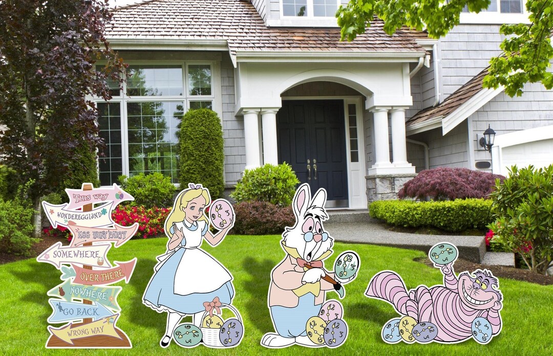Alice in Wonderland Easter Decor, Easter Cutouts, Easter Decor, Egg ...