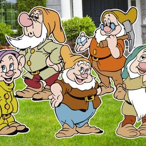 Seven Dwarfs Characters, Birthday Party Décor, Yard Sign, Halloween ...