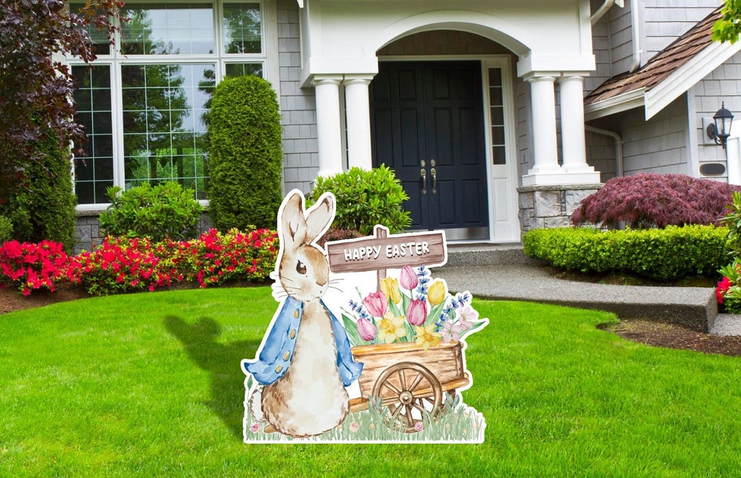 Easter Peter Rabbit Cutouts, Personalized Sign, Cartoon Cutouts, Peter ...
