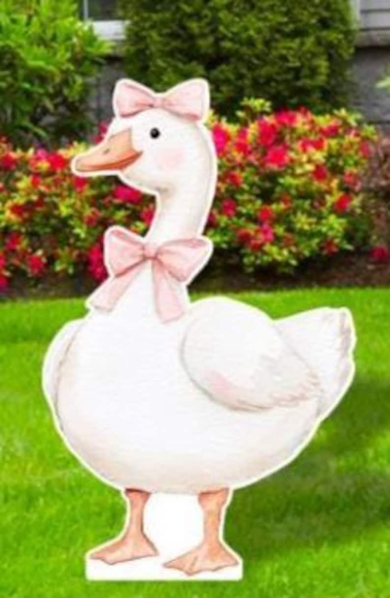 Cute Goose Birthday Cutouts, Baby Shower Pink Silly Goose Yard Sign ...