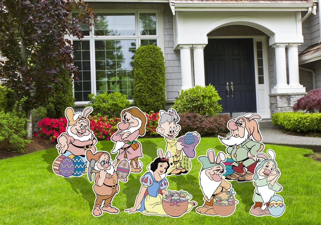 Snow White Easter Decor, Egg Hunt Decor, Easter Party Decor, Yard Art ...