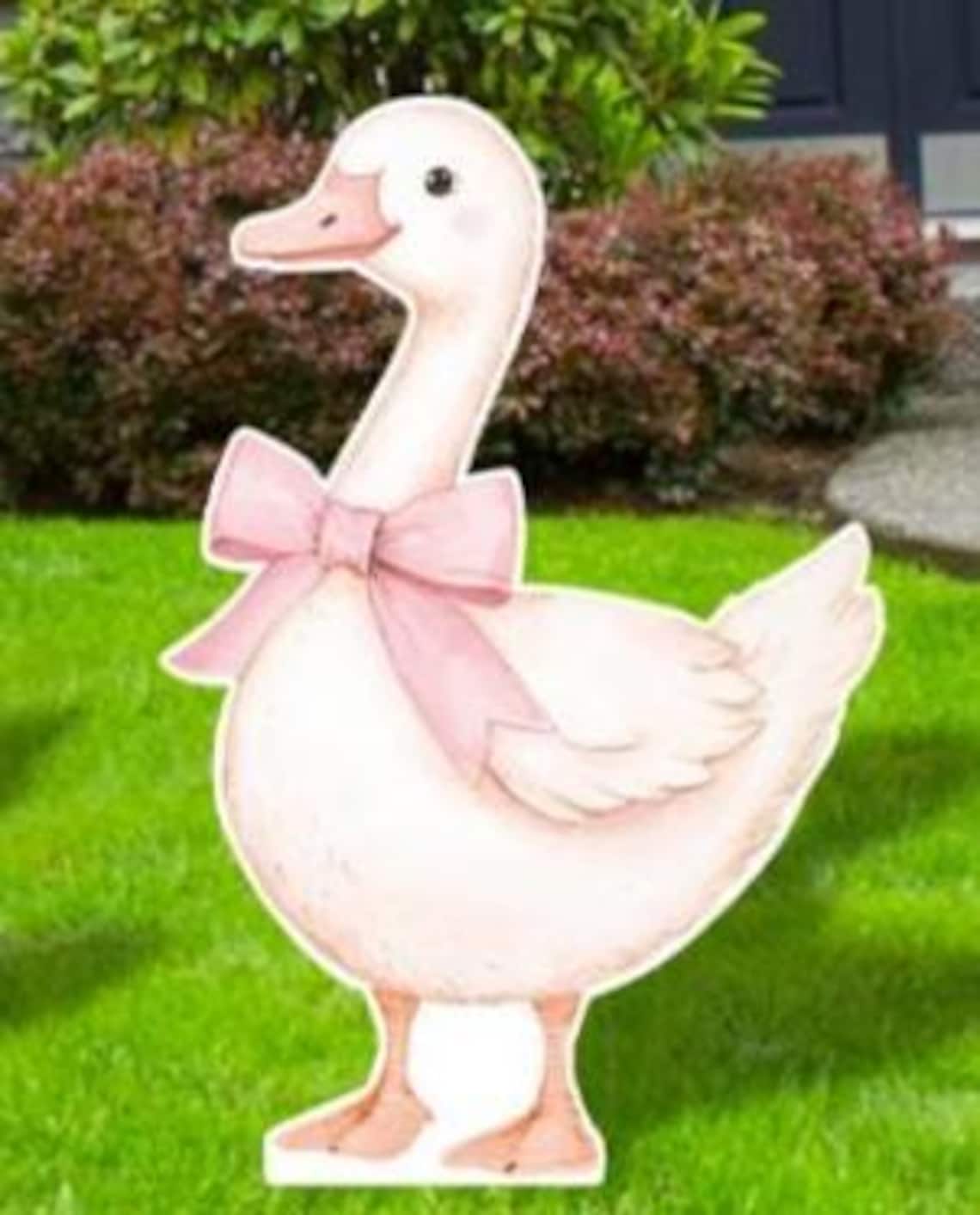 Cute Goose Birthday Cutouts, Baby Shower Pink Silly Goose Yard Sign ...