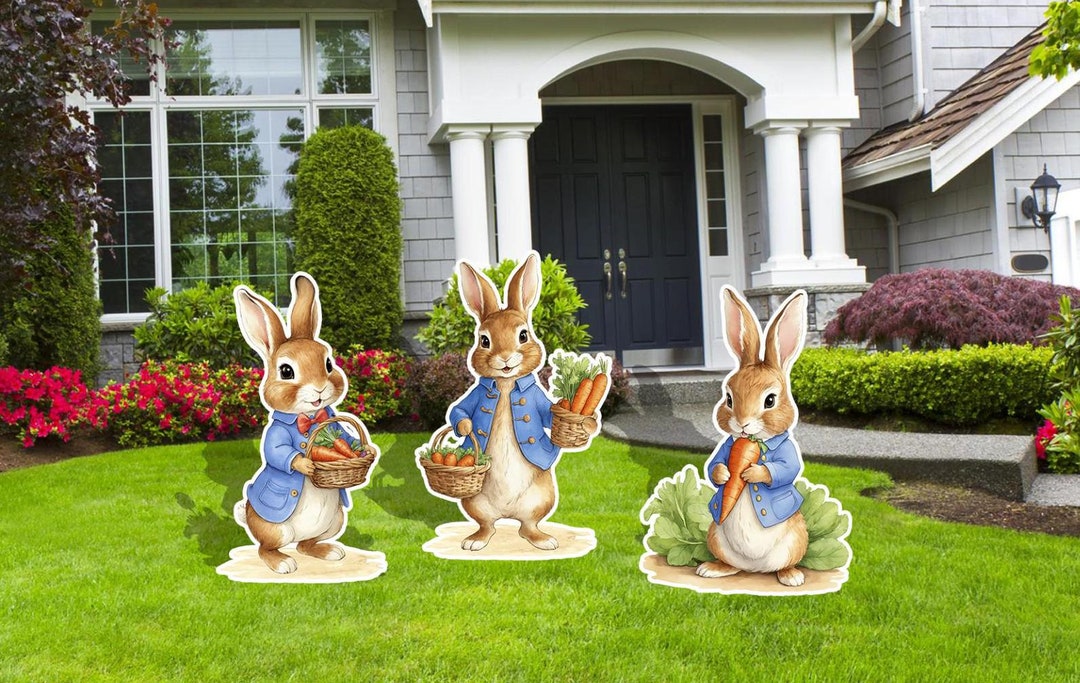 Peter Rabbit Carrot Patch Cutouts and Yard Signs, Easter Party Party ...