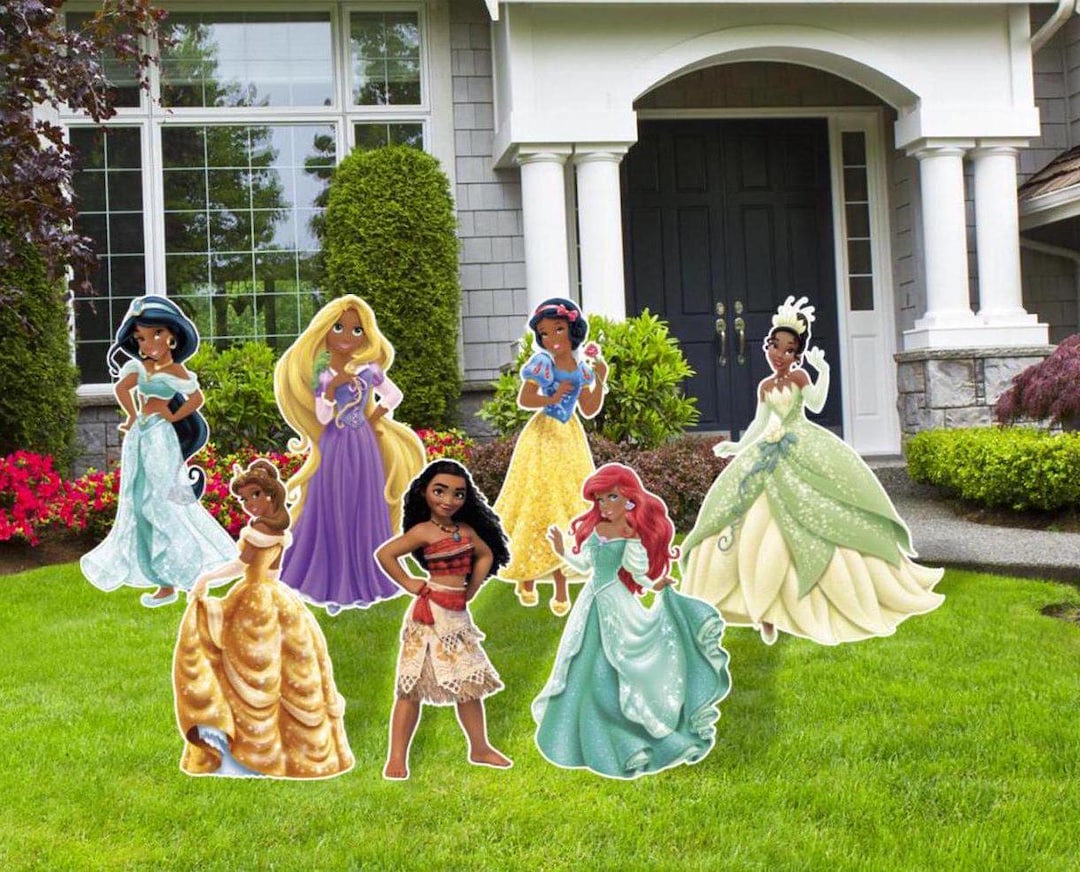 Princess Cutouts, Princess Pink Dress Water Color , Princess Birthday ...