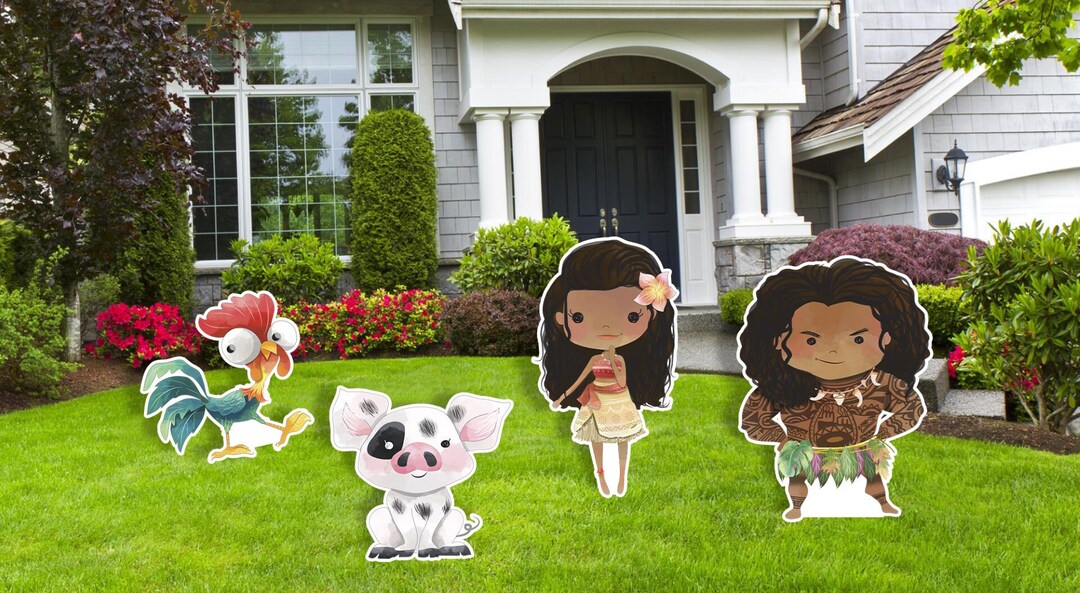 Moana Party Decor, Moana Cutouts, Outdoor Decoration Sign, Girls ...
