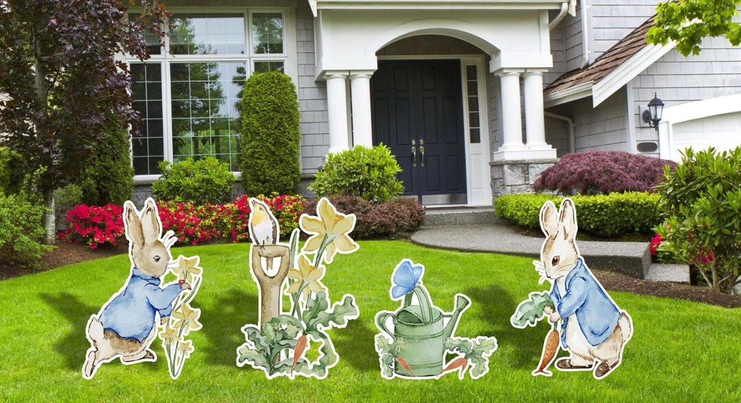 Peter Rabbit Cutouts, Yard Signs, Baby Shower Decor, Easter Peter ...