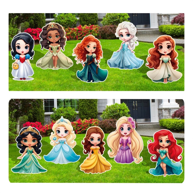 Princess Girls Party Decor Cutouts, Princess Girls Birthday Party ...