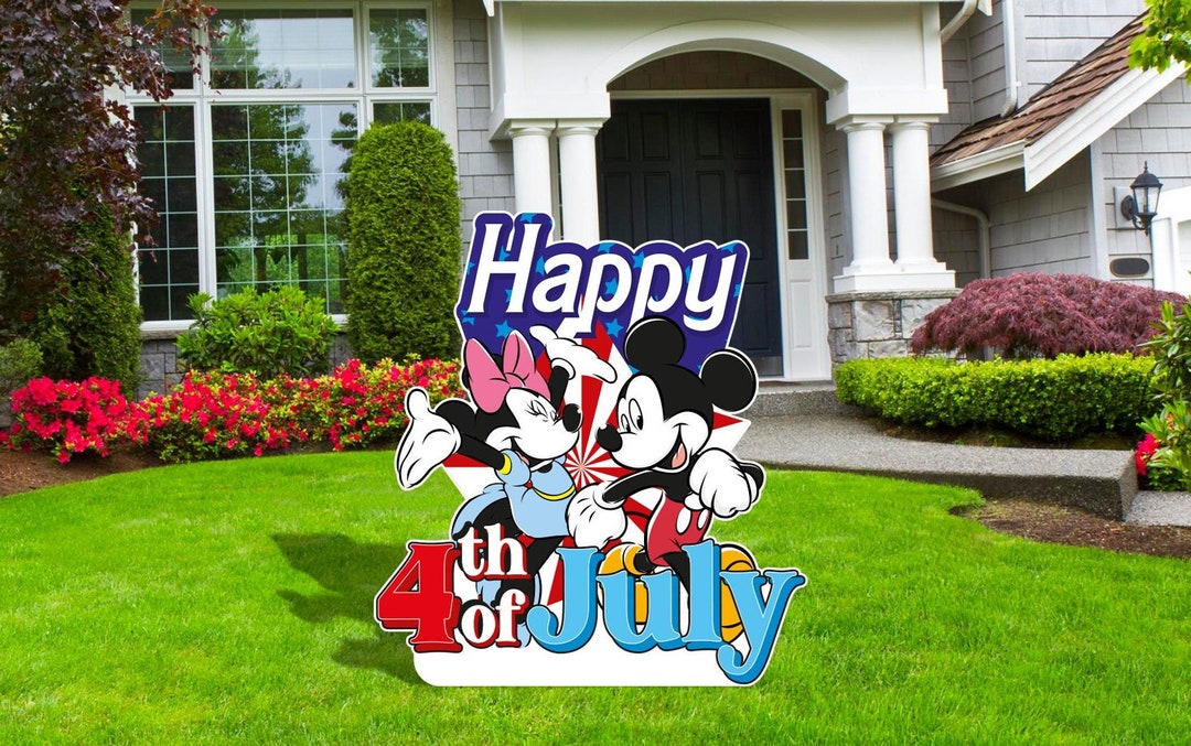4th of July Cutouts, Mickey and Minnie Cutouts, Happy 4th of July ...