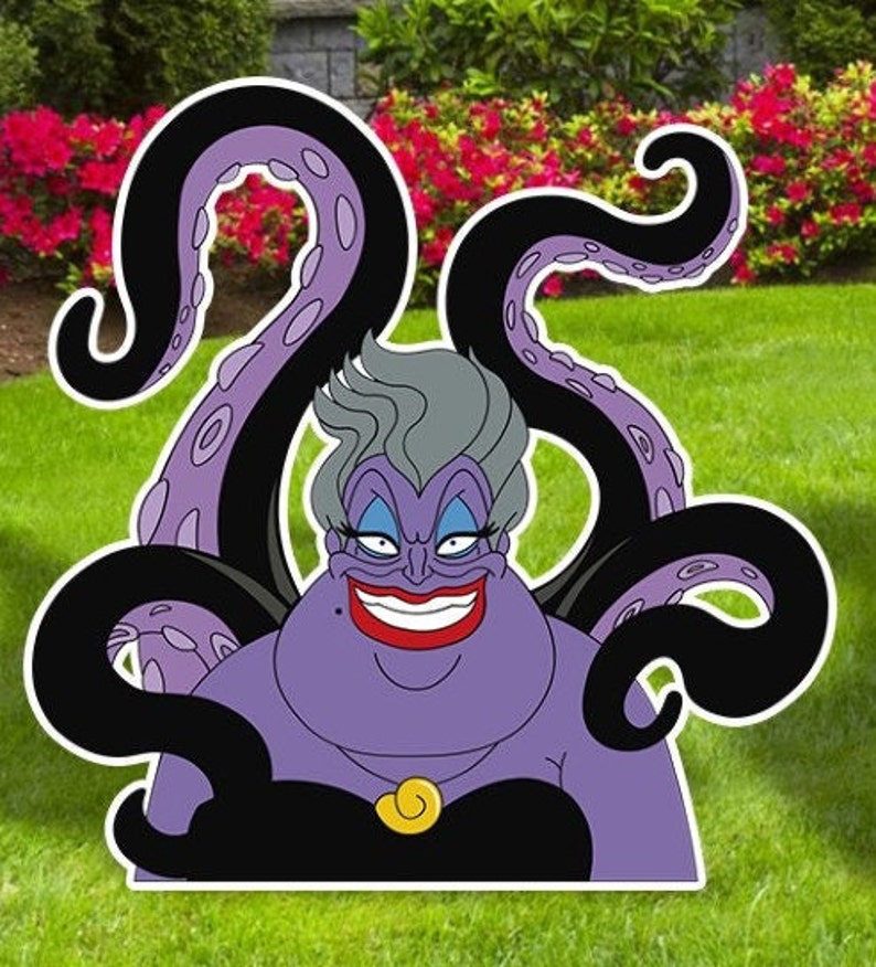 Ursula, Little Mermaid Villain, Cut Outs, Outdoor Decoration Sign, - Etsy