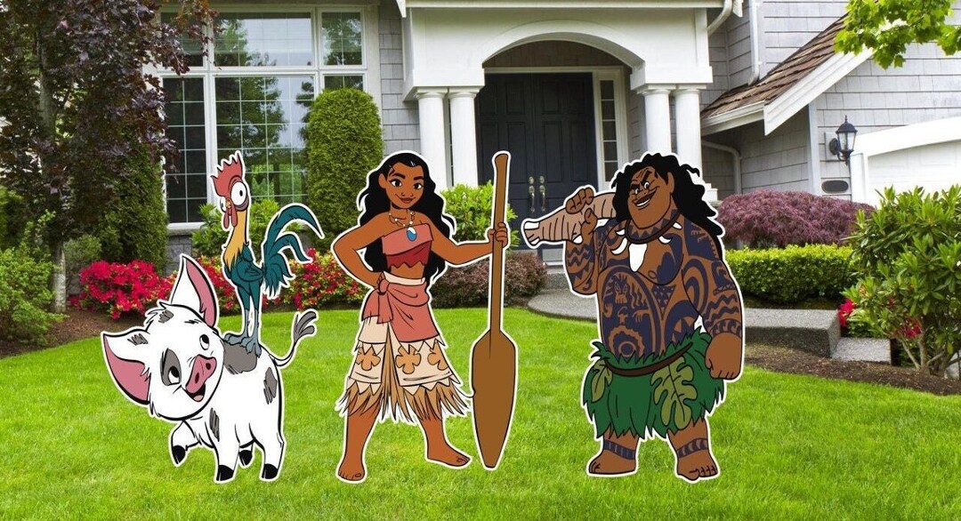 Moana Party Decor Cutouts, Moana Birthday Party Decor, Outdoor ...