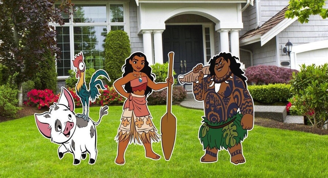 Moana Party Decor Cutouts, Moana Birthday Party Decor, Outdoor ...