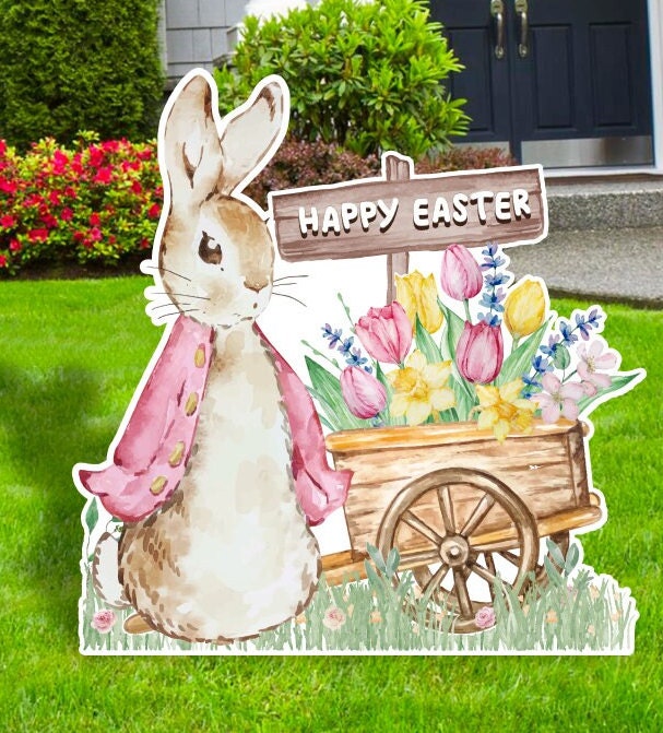Peter Rabbit Cutouts, Personalized Sign, Peter Rabbit Easter Cutouts ...