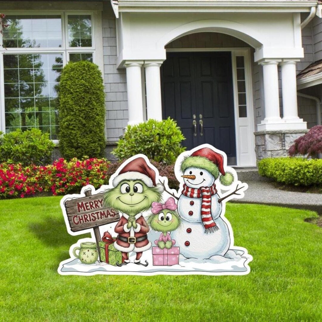 Merry Christmas Yard Sign, Merry Christmas Cutouts, Christmas Party ...