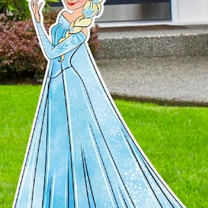 Frozen Water Color Party Decor, Anna and Elsa Cutouts, Frozen Party Decor, Birthday Party Decor ...