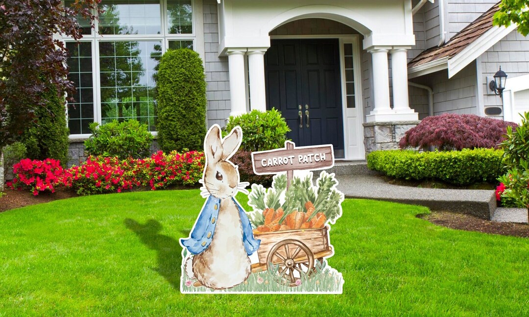 Easter Peter Rabbit, Carrot Patch Decor, Cartoon Cutouts, Girl Pink ...