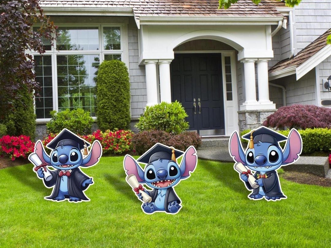Stitch Graduation Cutouts, Stitch Grads 2025,grad Outdoor Decor ...