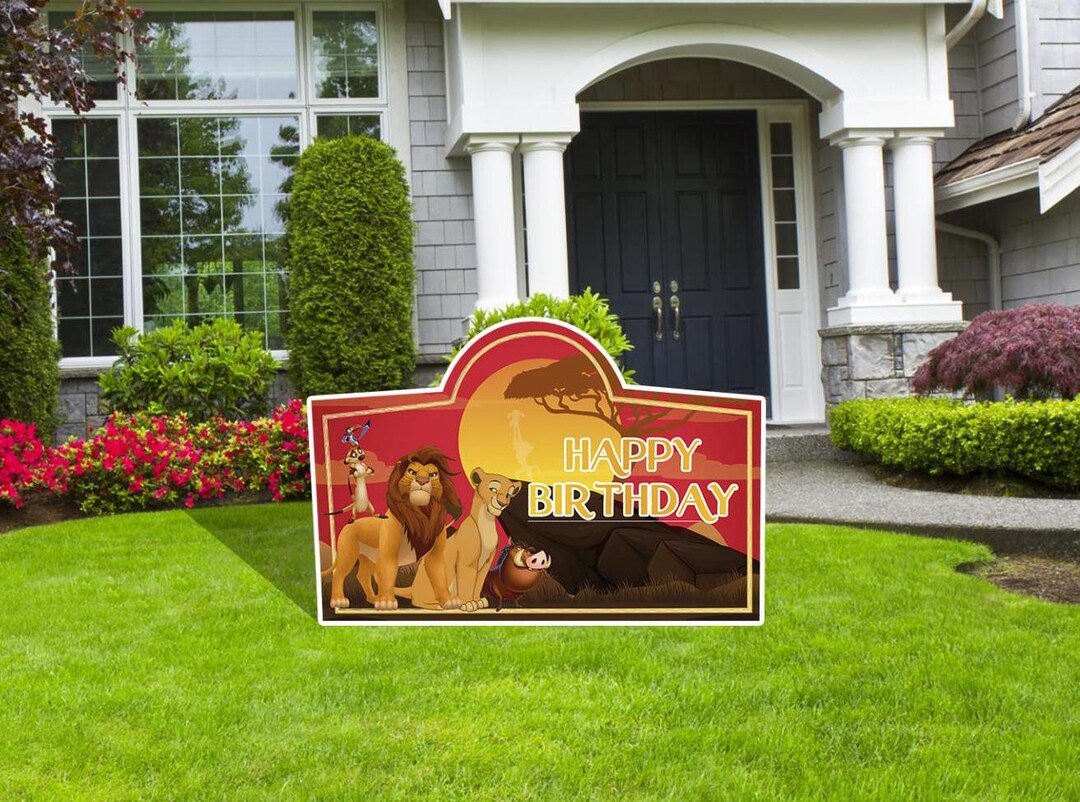 Mufasa Cutouts and Yard Signs, the Lion King Birthday Party Decor, Lion ...