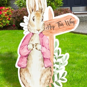 Peter Rabbit Cutouts, Baby Shower Decor, Personalized Sign, Cartoon ...