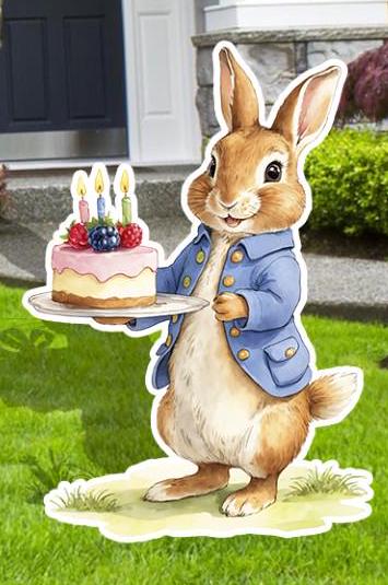 Peter Rabbit Happy Birthday Cutouts and Yard Signs, Happy Birthday ...