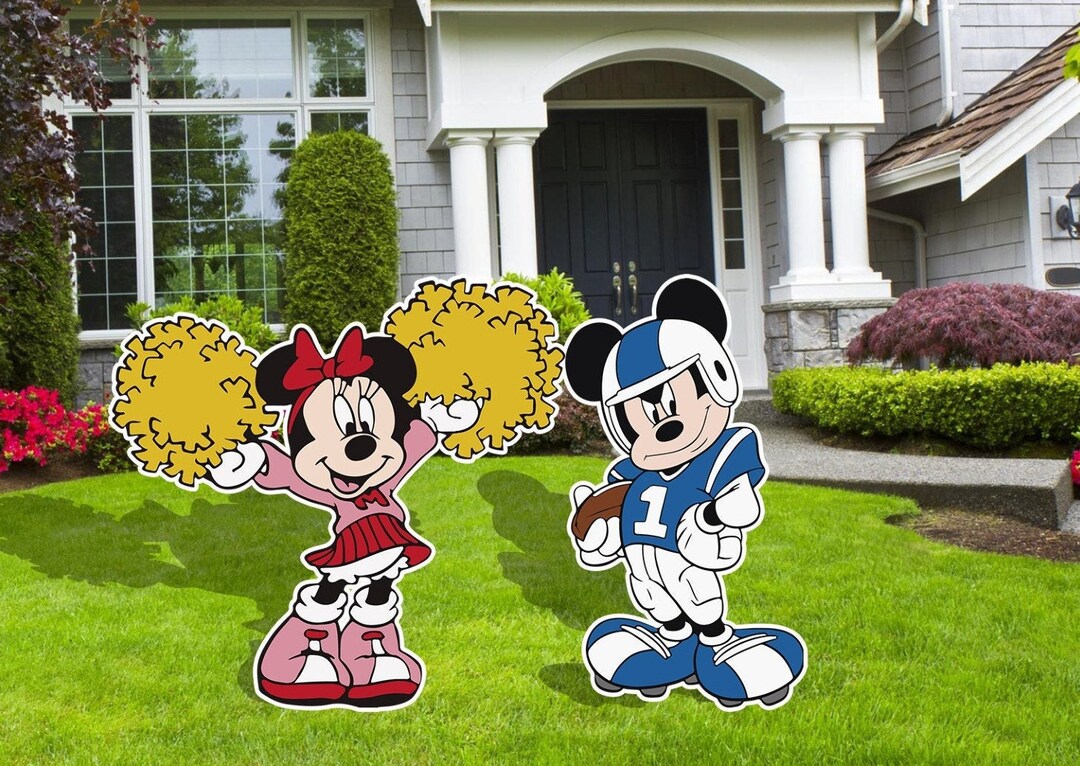 Mickey Football Cutouts, Minnie Cheerleader Party Decor, Baseball ...