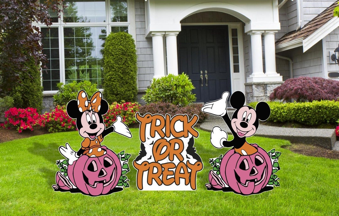 Halloween Mickey and Minnie, Trick or Treat, Cut Outs, Outdoor ...