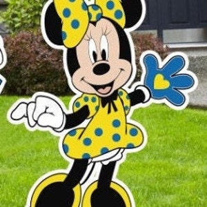 Down Syndrome Awareness Month, Mickey and Minnie Blue and Yellow Ribbon ...