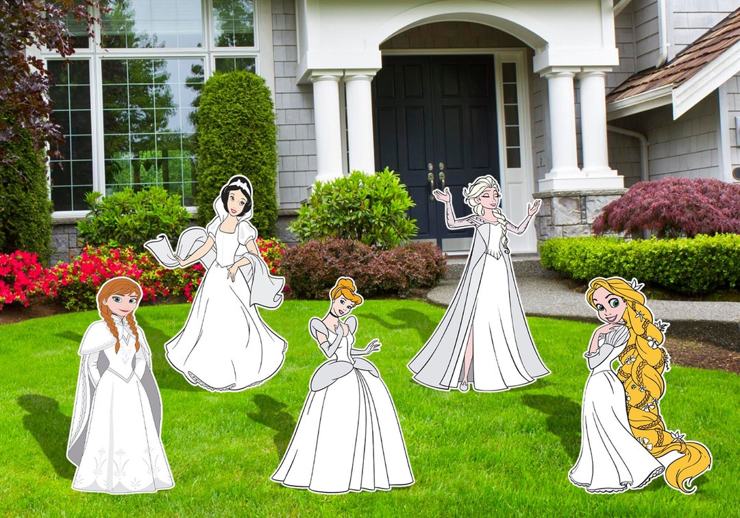 Princess White Dress Cutouts, Birthday Party Decor, Girls Birthday ...