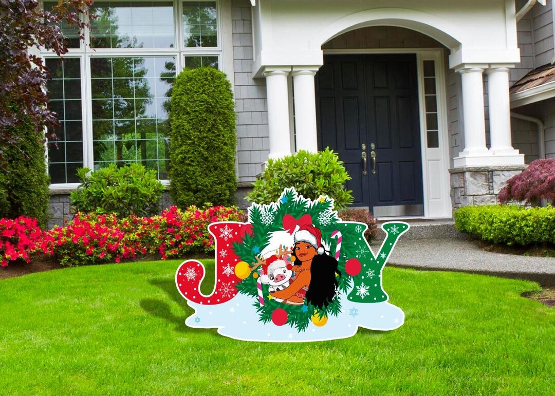 Moana Christmas Decor Cutouts, Moana Joy Party Decor, Joy Christmas ...