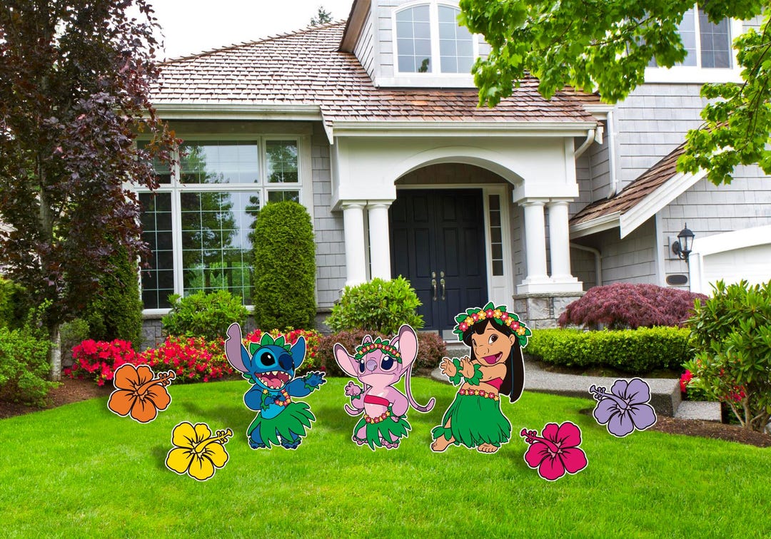 Lilo and Stitch Hawaiian Cutouts, Hawaiian Party Décor, Hawaiian ...