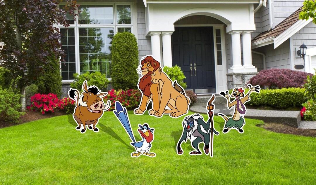 The Lion King Cutouts and Yard Signs, Mufasa Lion King Birthday Party ...