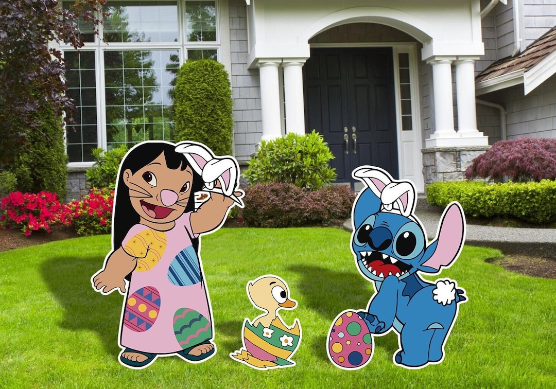 Stitch Easter Party Decor, Easter Egg Hunt, Easter Decor, Stitch Easter ...