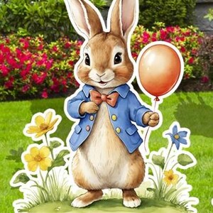 Peter Rabbit Happy Birthday Cutouts and Yard Signs, Happy Birthday ...