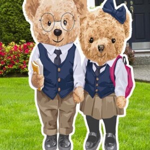 Bears Back to School Cut Outs Outdoor Decoration Sign Yard Art - Etsy