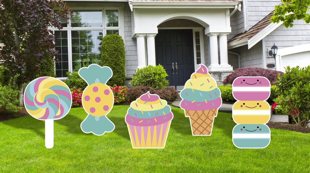 Candies Decoration, Cut Out, Outdoor Decor, Yard Sign, Party Decor ...