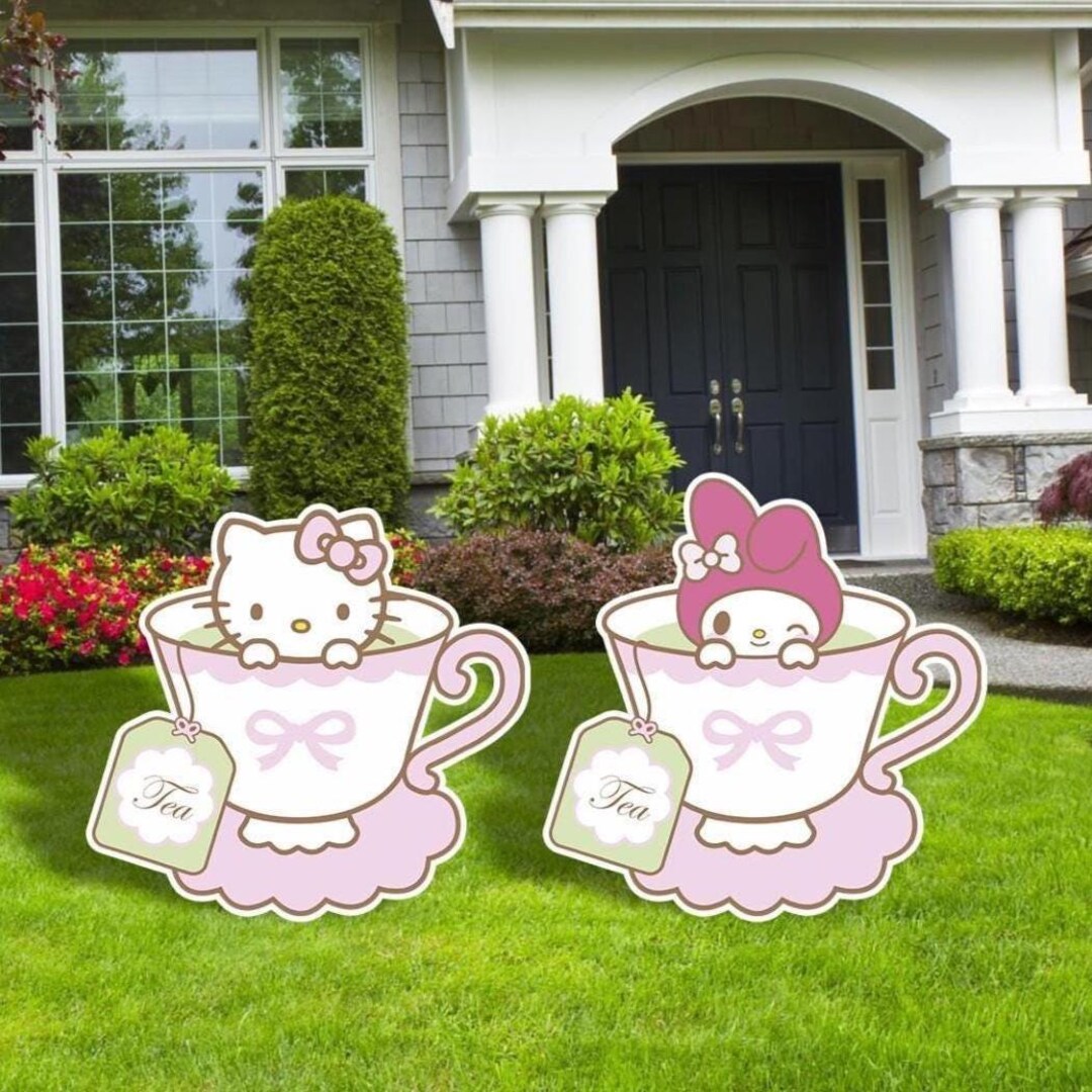 Girls Tea Party Cutouts, Tea Cups Cutouts, Birthday Party Decor, Pink ...