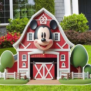 Farm Party Decor, Mickey and Friends Farm Cutouts, Yard Signs, Farm ...