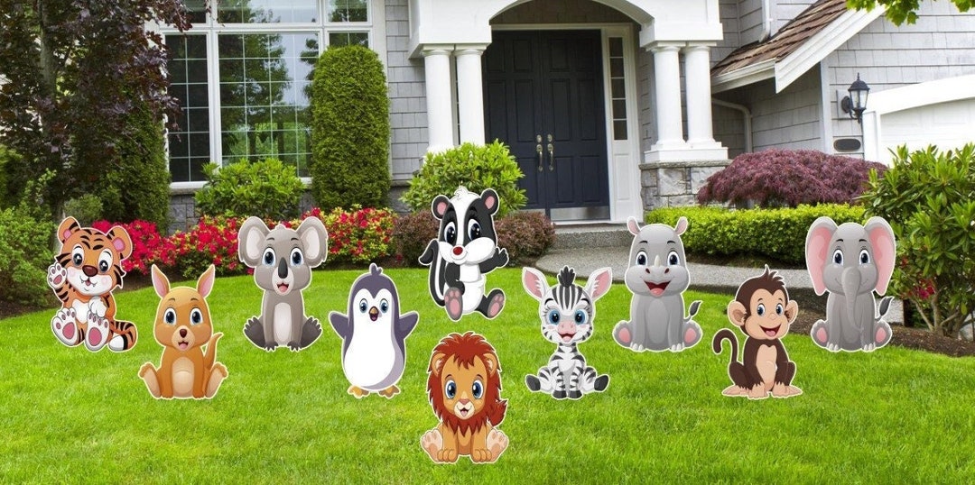 Safari Animals Jungle Animals Cut Outs Outdoor Decoration Sign Cute ...