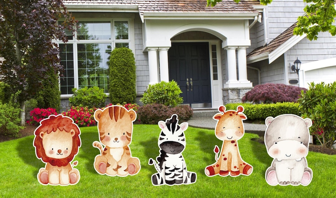 Safari Animals Cutouts, Jungle Animals Cut Outs, Outdoor Decoration ...