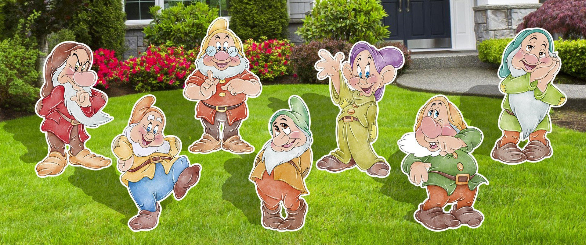 Snow White Water Color, Seven Dwarfs Water Color, Cartoon Cutouts ...
