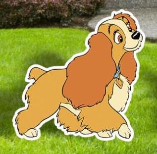 Lady and the Tamp, Lady and the Tramp Yard Signs and Cutouts, Outdoor ...