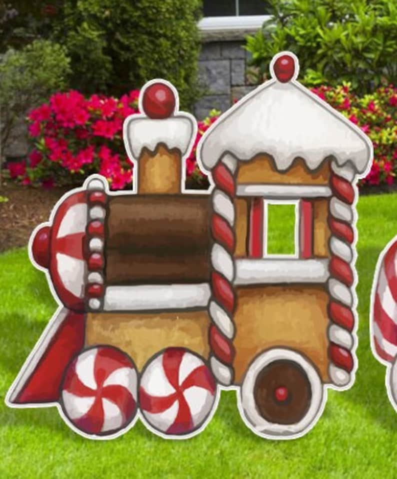 Gingerbread Christmas Train, Ginger Bread Train, Cut Outs, Outdoor ...