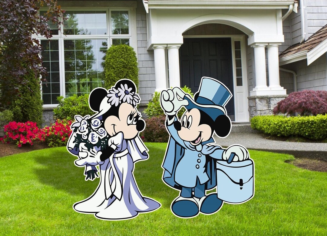 Haunted Mansion Cutouts, Halloween Mickey and Minnie Decor, Outdoor ...