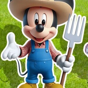 Farm Party Decor, Mickey and Friends Farm Cutouts, Yard Signs, Farm ...