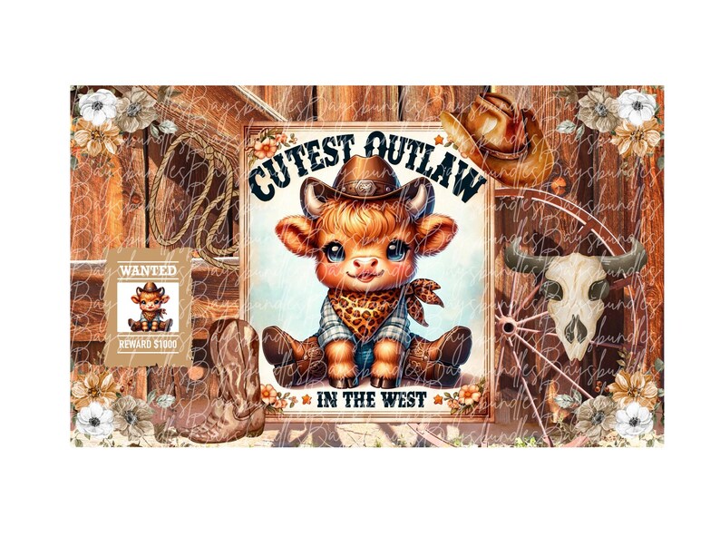 Cutest Outlaw 12oz Sublimation Digital Download Tumbler Wrap Design - Etsy
