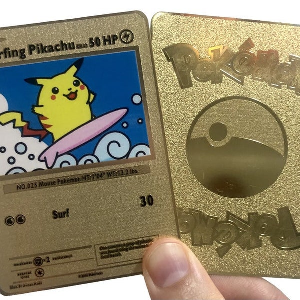 Surfing Pikachu Card - Etsy