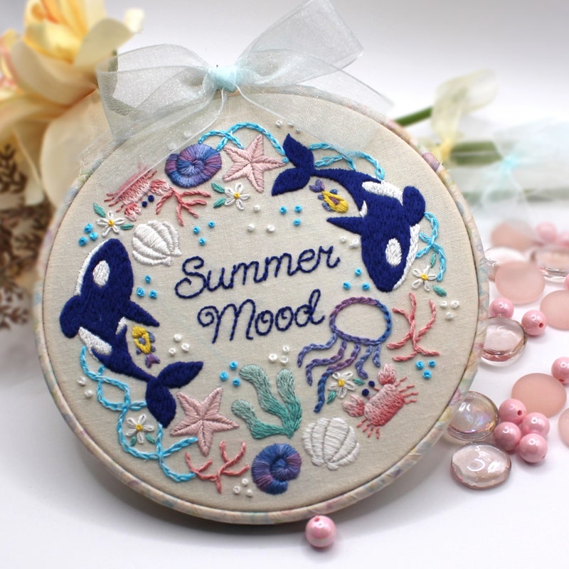 Summer Embroidery Kit - Etsy