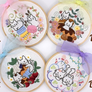 DIY Embroidery Pattern PDF [sweets&cat] Doughnuts Embroidery Design ...