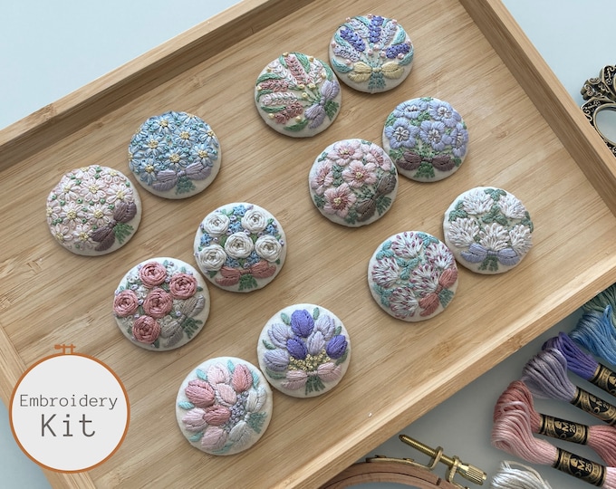 Floral Embroidery Brooch Pin| Handmade Girl Embroidered Pin |party Coat ...