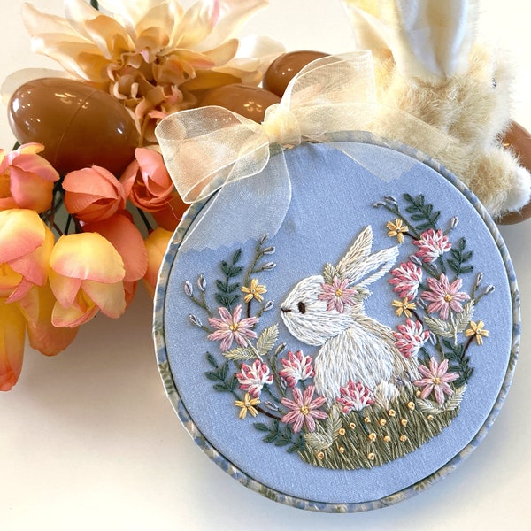 Rabbit Hand Embroidery Pattern - Etsy