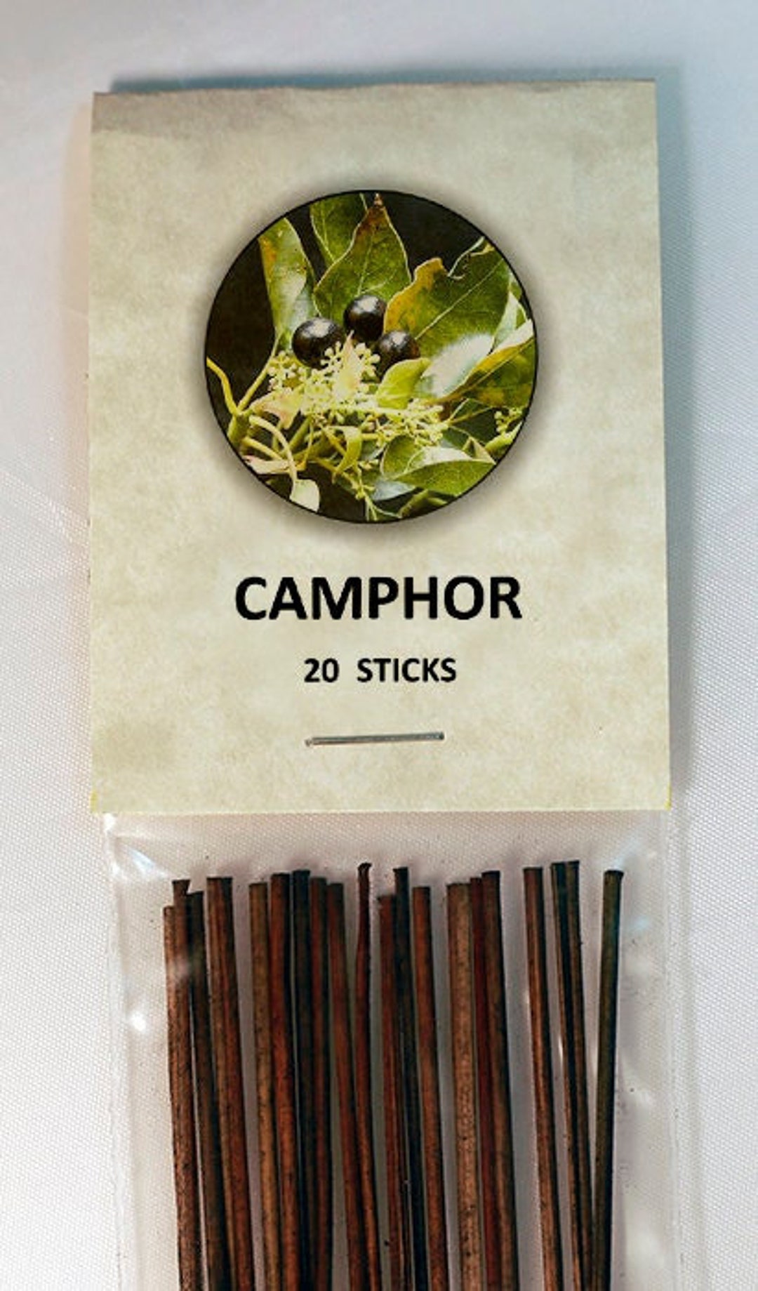 Camphor, 10.5" Charcoal Incense Sticks, 20 Pack - Etsy